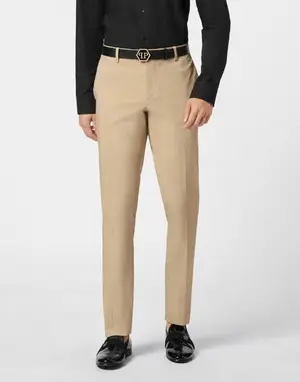 Philipp Plein Hexagonal Logo Leather Belt - Black/lightgold