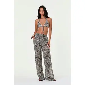 NICHOLAS Malta Halter Bikini Top - Graphic Zebra