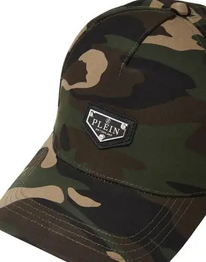 Philipp Plein Baseball Cap With Triangle Plaque Detail