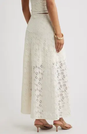 OPEN EDIT Lace Maxi Skirt - Ivory