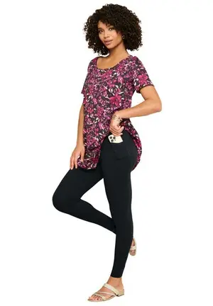 ROAMAN'S Side Pocket Essential Legging - Black