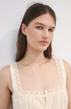 Mango Cotton Lace Top