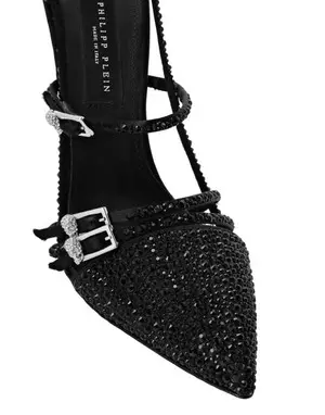 Philipp Plein Multi-strap High-heel Slingbacks 12 Mix Strass