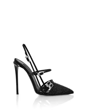 Philipp Plein Multi-strap High-heel Slingbacks 12 Mix Strass