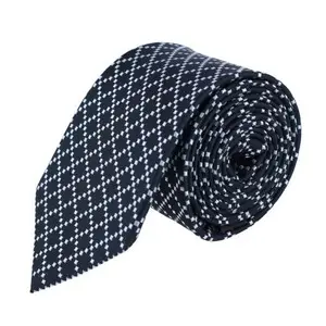 Trafalgar Rowan Geometric Pattern Silk Necktie And Pocket Square Bundle - Black