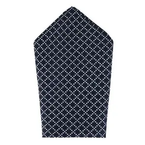 Trafalgar Rowan Geometric Pattern Silk Necktie And Pocket Square Bundle - Black