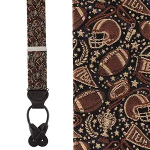 Trafalgar The Gridiron Silk Button End Suspenders