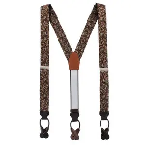 Trafalgar The Gridiron Silk Button End Suspenders