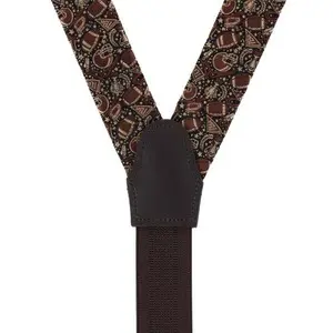 Trafalgar The Gridiron Silk Button End Suspenders