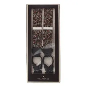 Trafalgar The Gridiron Silk Button End Suspenders