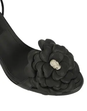 Philipp Plein Lace-up High Heel Sandals With Floral Embellishment
