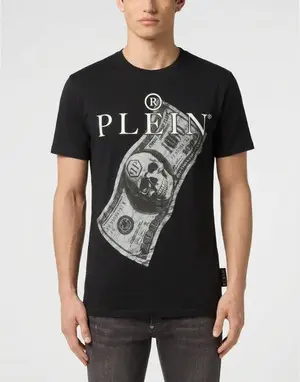 Philipp Plein Jersey T-shirt Dollar - Black
