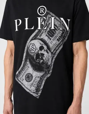 Philipp Plein Jersey T-shirt Dollar - Black