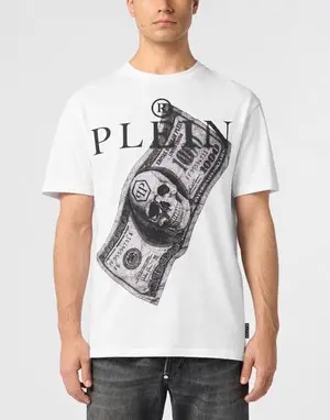 Philipp Plein Jersey T-shirt Dollar - White