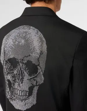 Philipp Plein Regular Fit Blazer Skull Strass