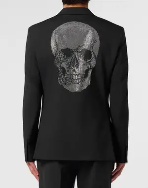 Philipp Plein Regular Fit Blazer Skull Strass