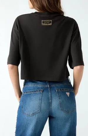 Guess Desert Rose Graphic Cropped T-shirt