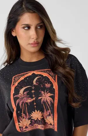 Guess Desert Rose Graphic Cropped T-shirt