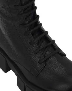 Philipp Plein Leather Lace-up Combat Boots