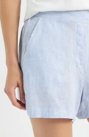 Frank & Eileen Mae Striped Linen Shorts