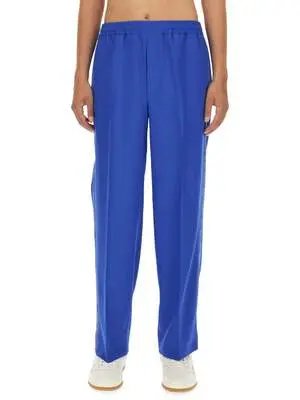 Gucci Gg Crossover Wool Mohair Pants - Blue