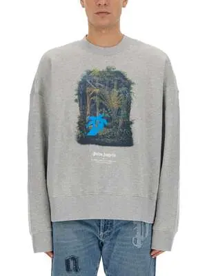 Palm Angels Hunting In The Forest" Sweatshirt - Gray