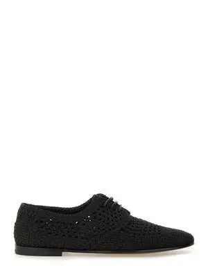 Dolce & Gabbana Woven Derby Shoes - Black