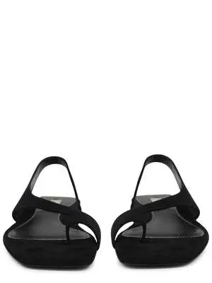 TOTEME Suede Slingback Sandals - Black