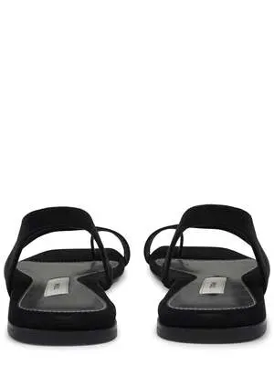TOTEME Suede Slingback Sandals - Black