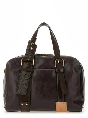 Moschino Leather Handheld Bag - Brown