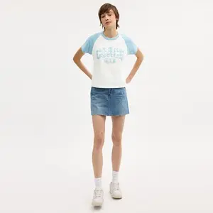 COACH OUTLET Organic Cotton Gingham Raglan T-shirt