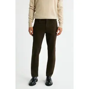Vince Dylan Slim Fit Peached Stretch Cotton Pants - Dark Leaf