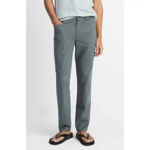 Vince Dylan Slim Fit Peached Stretch Cotton Pants - Harbor Blue