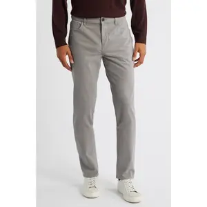 Vince Dylan Slim Fit Peached Stretch Cotton Pants - Mouse