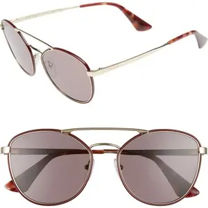 Prada 55mm Metal Aviator Sunglasses