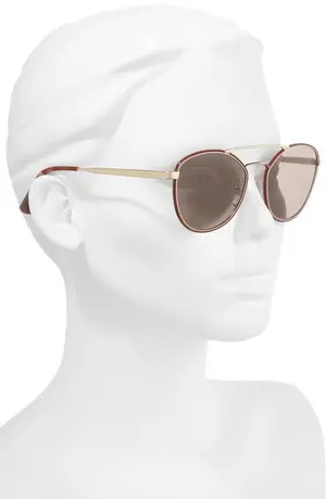 Prada 55mm Metal Aviator Sunglasses