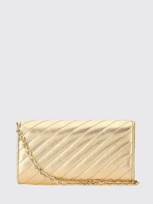 JIMMY CHOO Avenue Curve Monogram Wallet On Chain In Quilted Nappa Leather