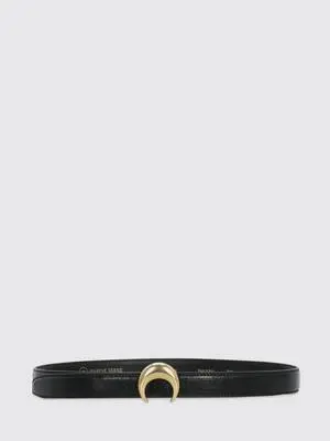 MARINE SERRE Leather Belt With Crescent Moon Monogram Buckle