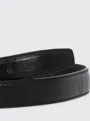 MARINE SERRE Leather Belt With Crescent Moon Monogram Buckle