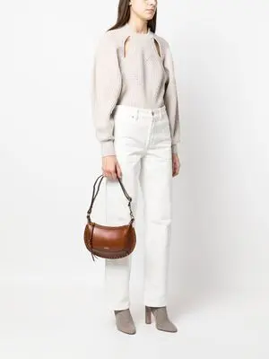 Isabel Marant Étoile Oskan Moon Studded Shoulder Bag