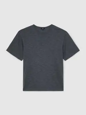 REISS Huxley Cotton Slub Relaxed-fit T-shirt - Navy