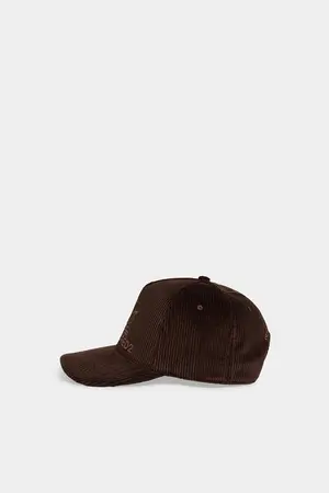 Dsquared2 Maple Leaf Embroidered Corduroy Baseball Cap