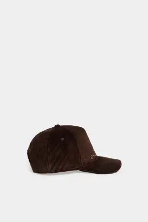 Dsquared2 Maple Leaf Embroidered Corduroy Baseball Cap