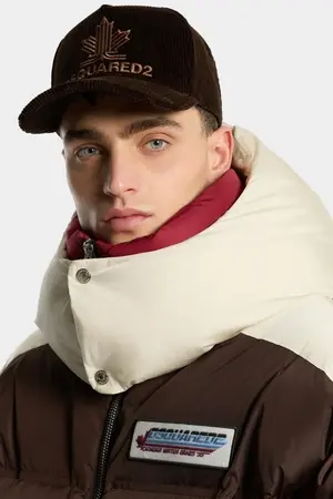Dsquared2 Maple Leaf Embroidered Corduroy Baseball Cap