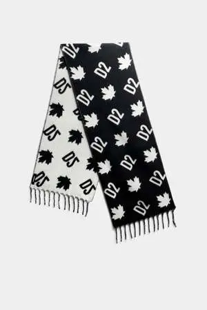 Dsquared2 Monogram Scarf - Black