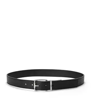 Loewe Leather Logo Buckle Belt - Black