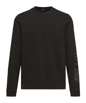 Moncler Cotton Jersey Long Sleeve T-shirt - Black