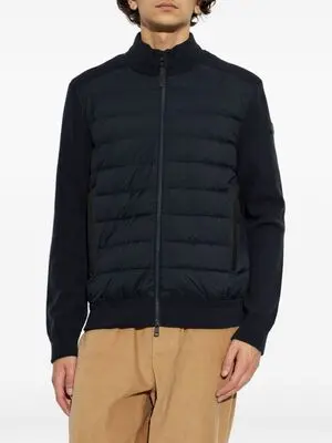 Moncler Wool Cashmere Blend Padded Zip-up Cardigan - No