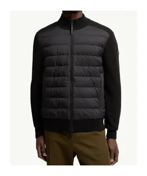 Moncler Wool Cashmere Blend Padded Zip-up Cardigan