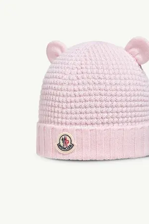 Moncler Wool Beanie With Teddy Bear Ears
